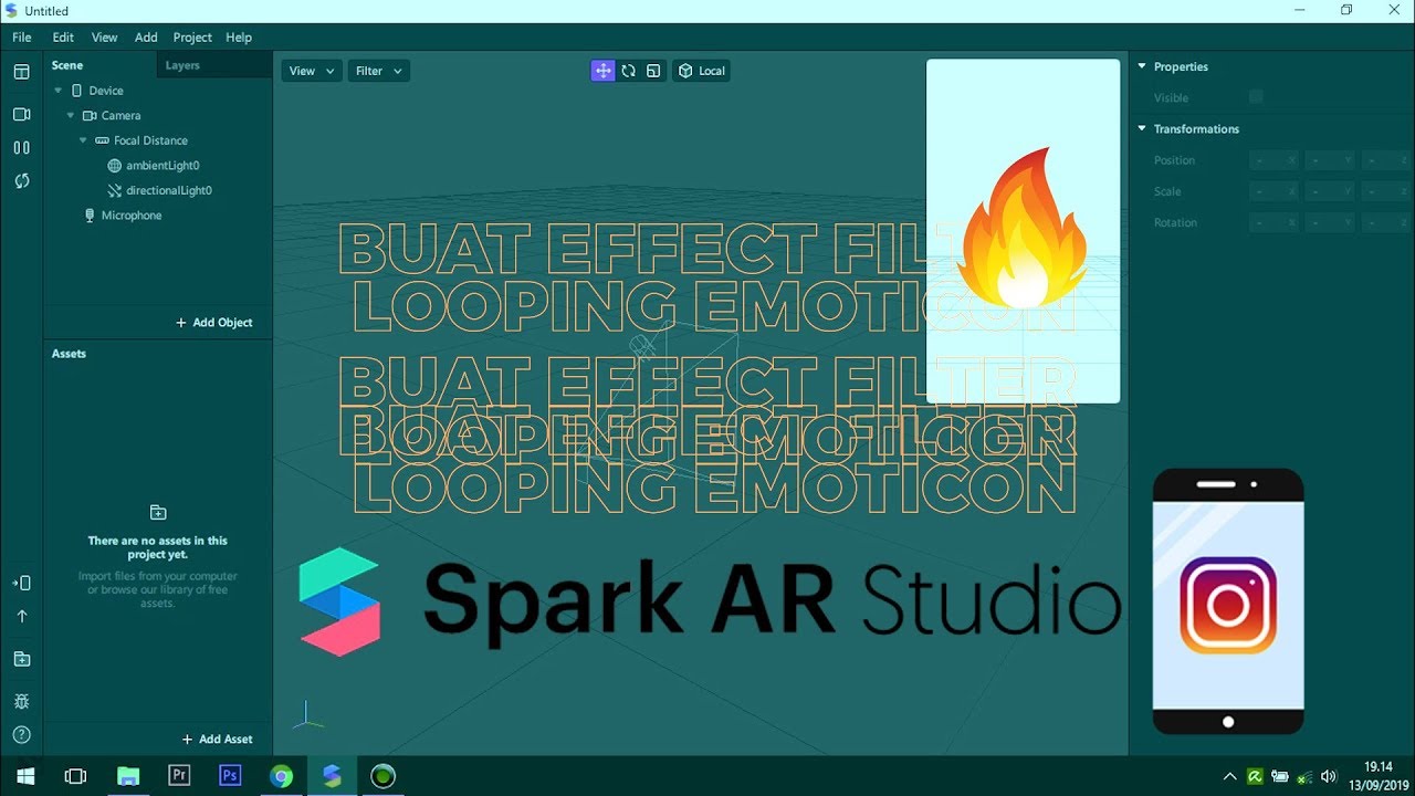 cara buat effect filter looping mouth emoticon ( spark ar studio part ...