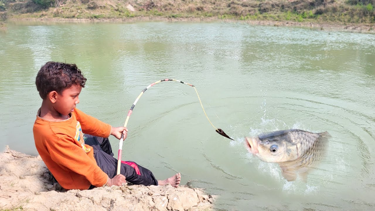 New Amazing Hook Fishing | Catch Fish by Fish Hook From River With ...