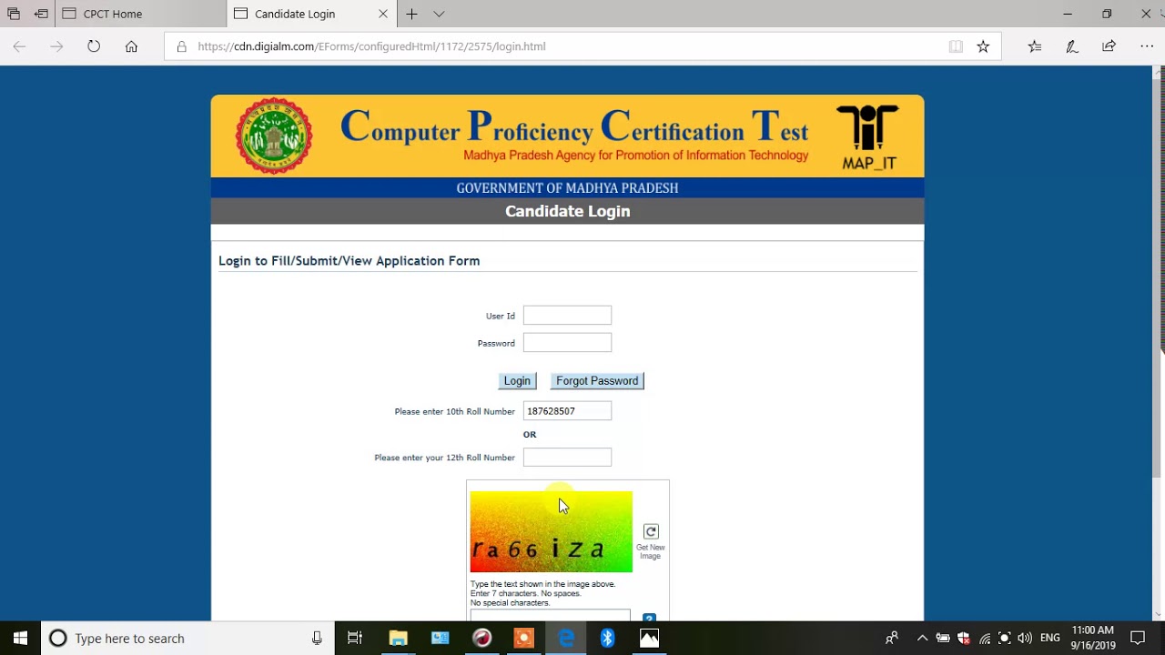 how to recover cpct login password - YouTube