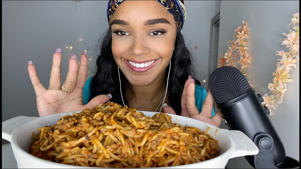 ASMR Spaghetti bolognese (mukbang) No talking just eating sounds | 먹방 ...