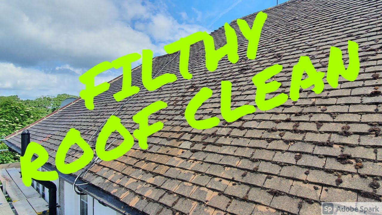 AMAZING PITCHED ROOF CLEAN TRANSFORMATION MOSS REMOVAL - YouTube