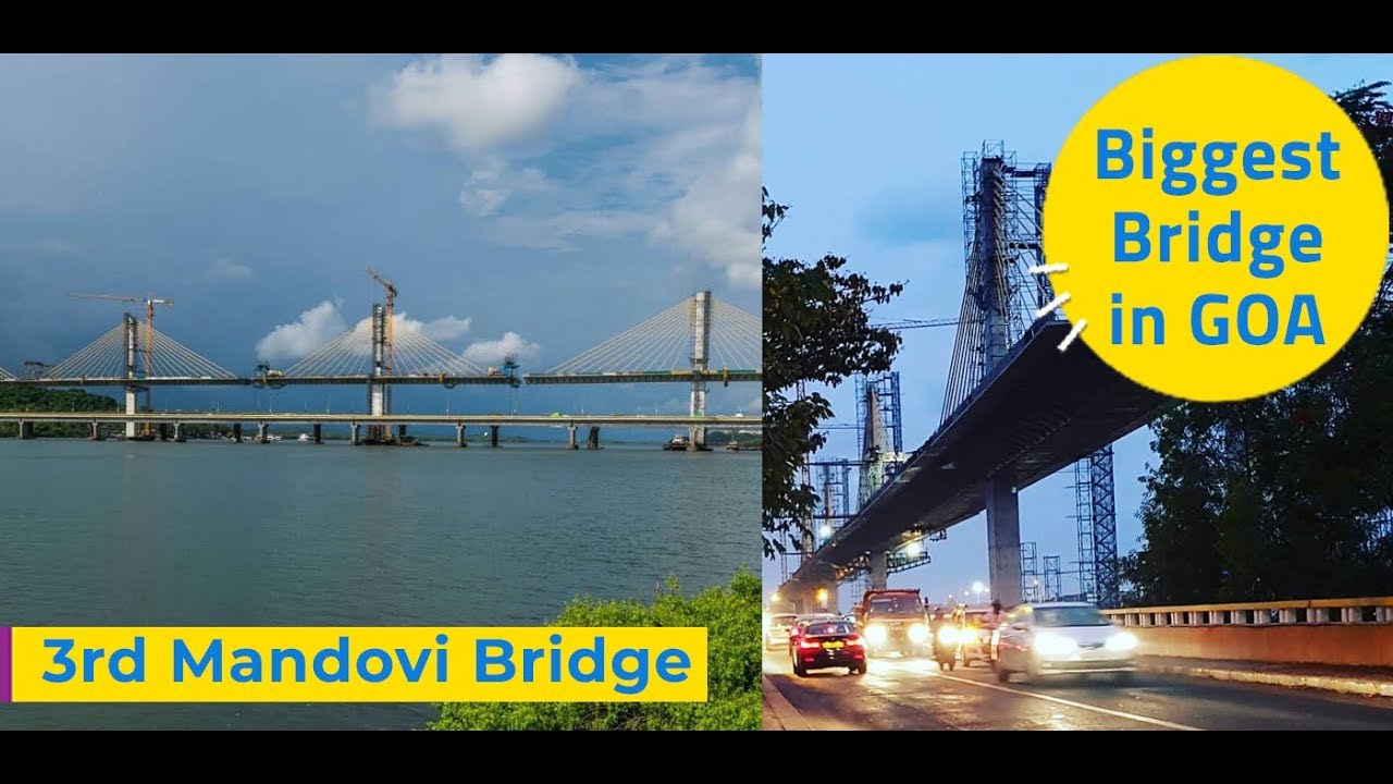 New Mandovi Bridge Goa - Biggest Bridge - YouTube
