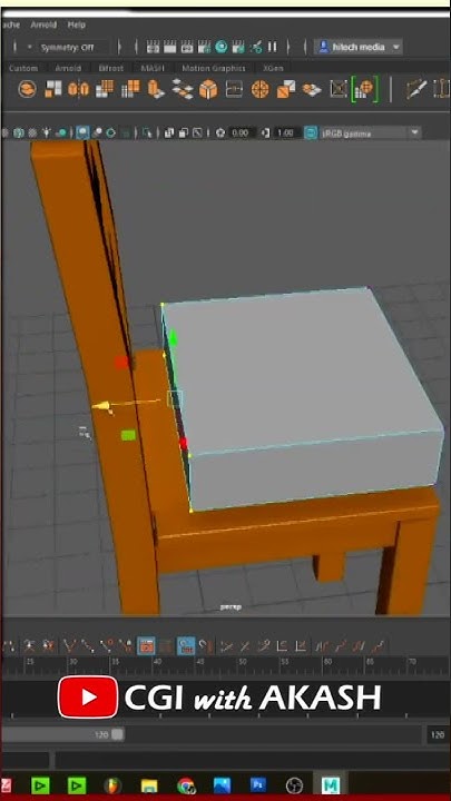 Autodesk Maya Basic Chair 3D Modeling by Akash #shorts #mayamodeling #graphicdesign #3d - YouTube
