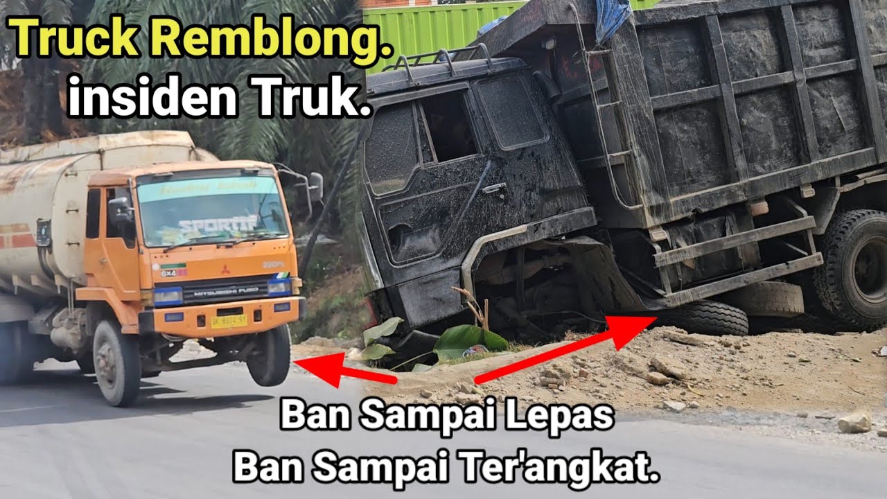 Truck Tronton Rem blong Hantam Gorong Gorong,Supir Truck Unjuk Skil Di ...