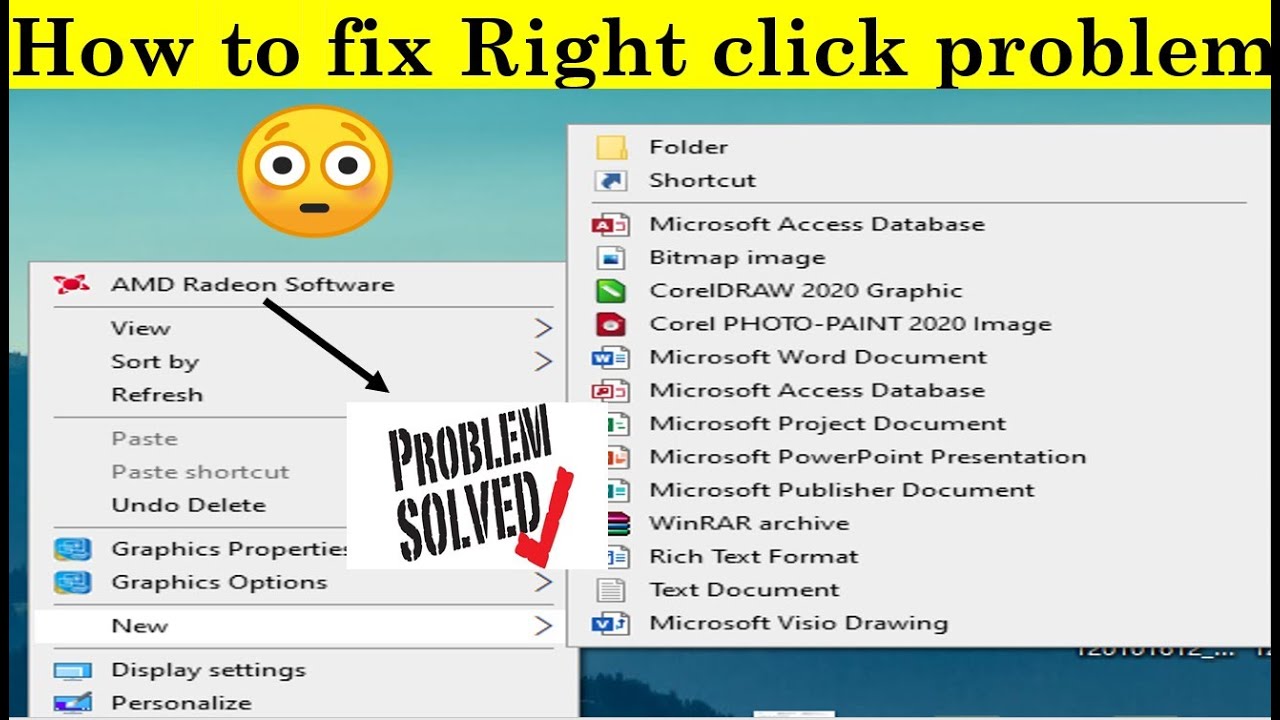 Right click problem | Amd Radeon software problem on right click ...