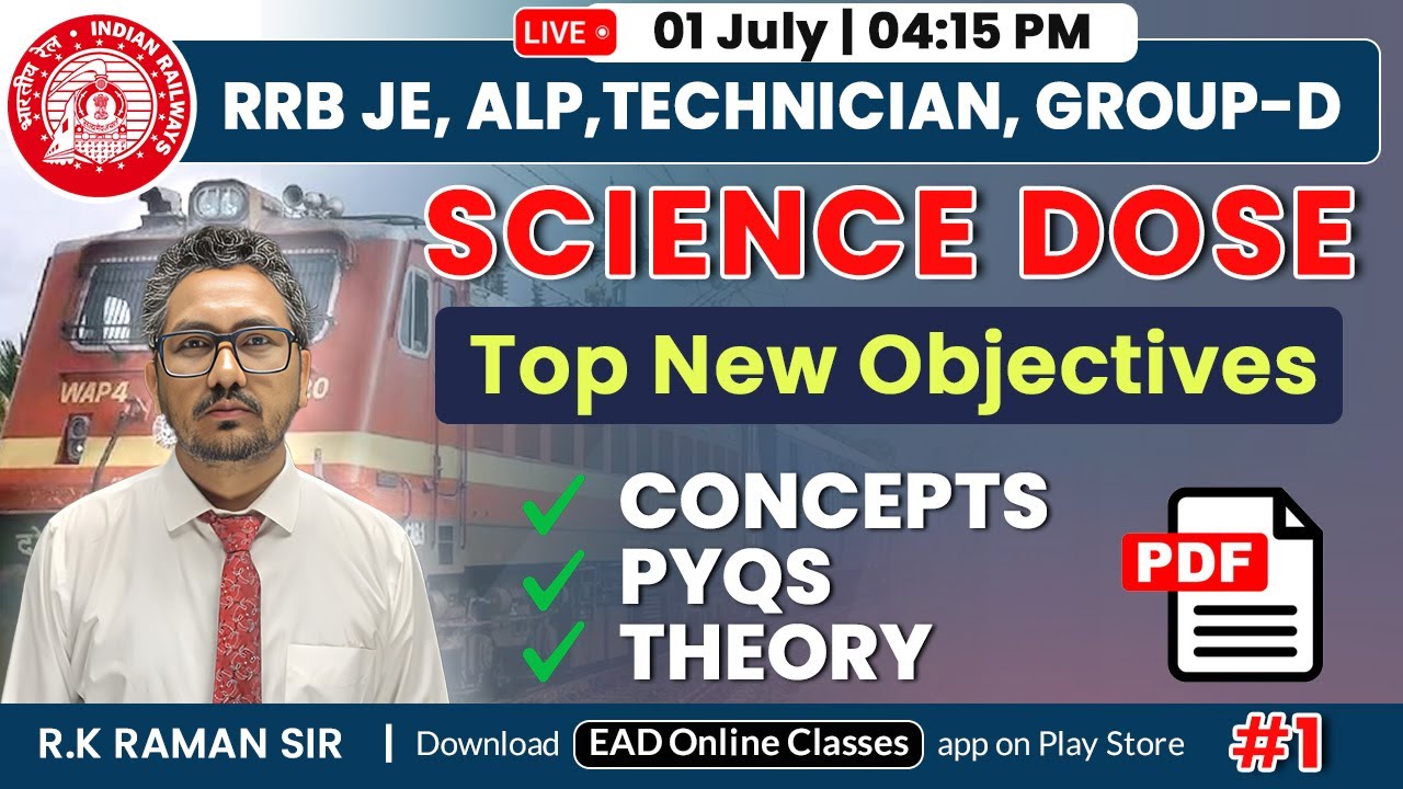 1- RRB Science Important Objectives | Science Dose by Raman Sir ...