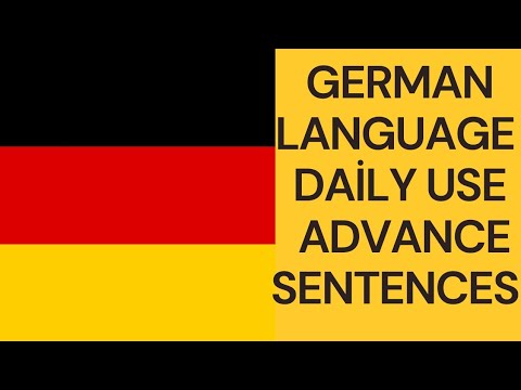 German Language Daily Use Advance Sentences - YouTube