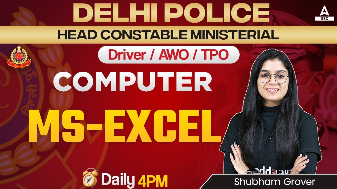 Delhi Police Head Constable Ministerial Driver/AWO/TPO| Computer by ...