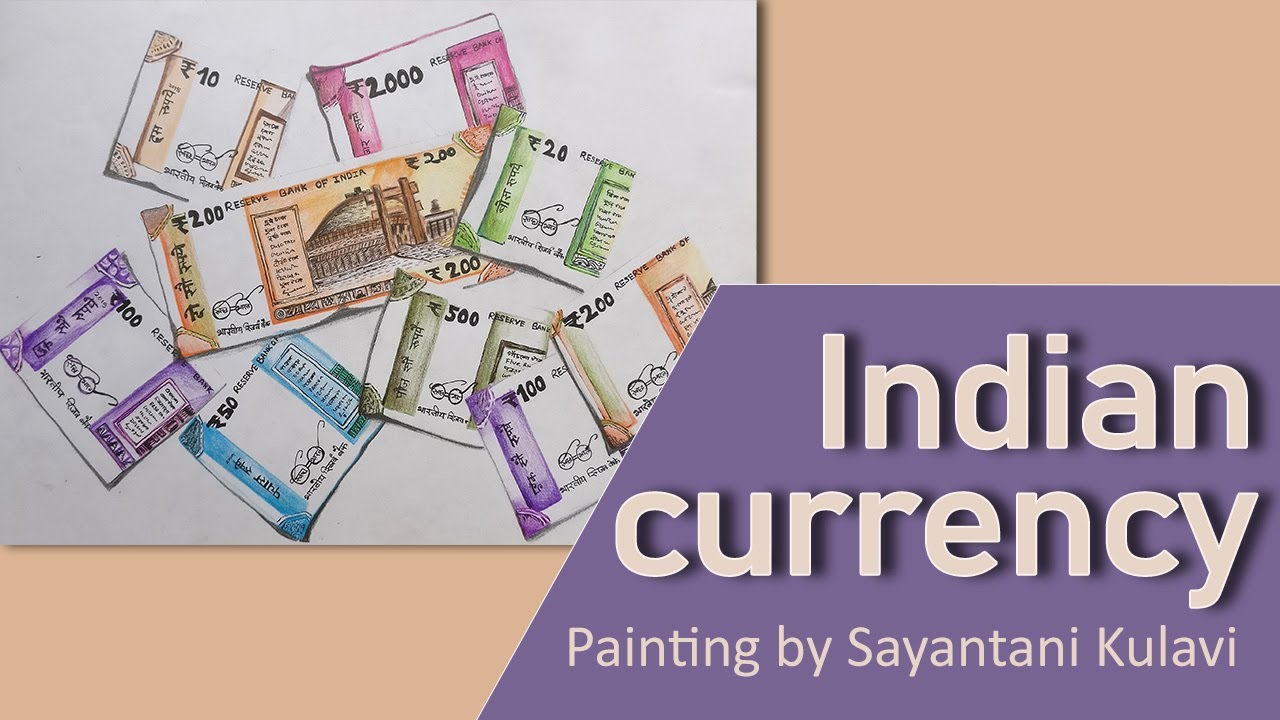 Indian currency painting - YouTube