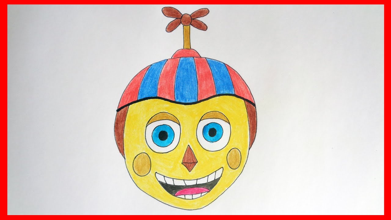How to draw Balloon Boy five nights at freddy's characters - YouTube