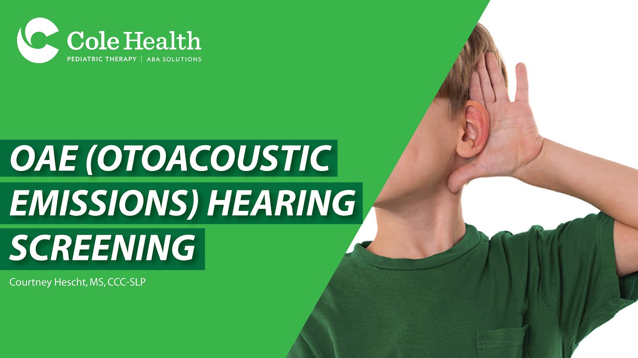 OAE (Otoacoustic Emissions) Hearing Screening Process - YouTube