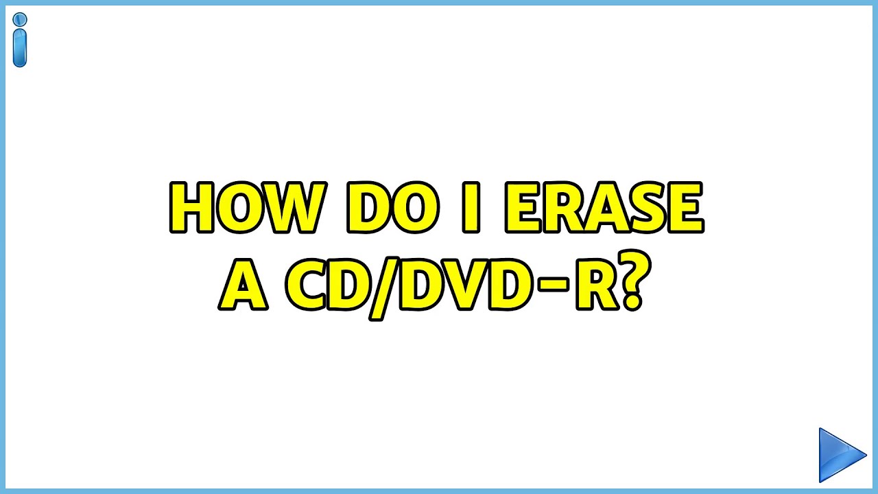 Ubuntu: How do I erase a CD/DVD-R? - YouTube