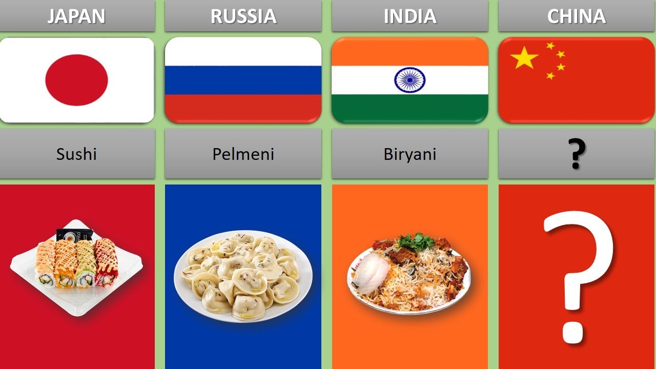 National food of different countries - YouTube