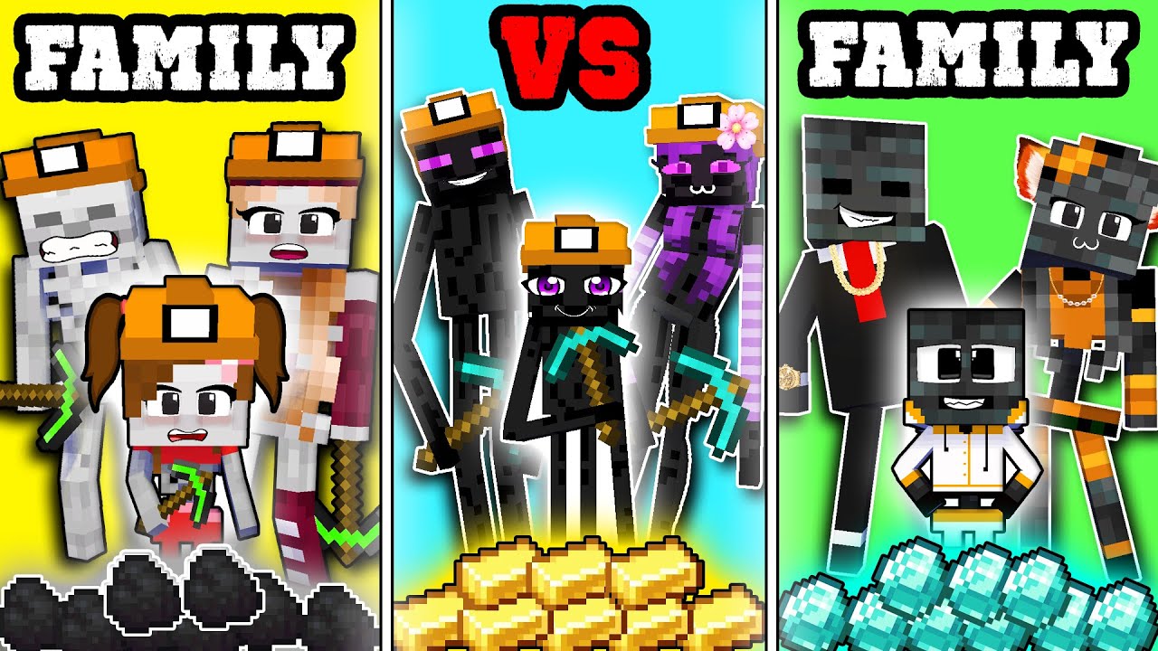 Family VS Family Rich And Poor Mining Challenge! - YouTube