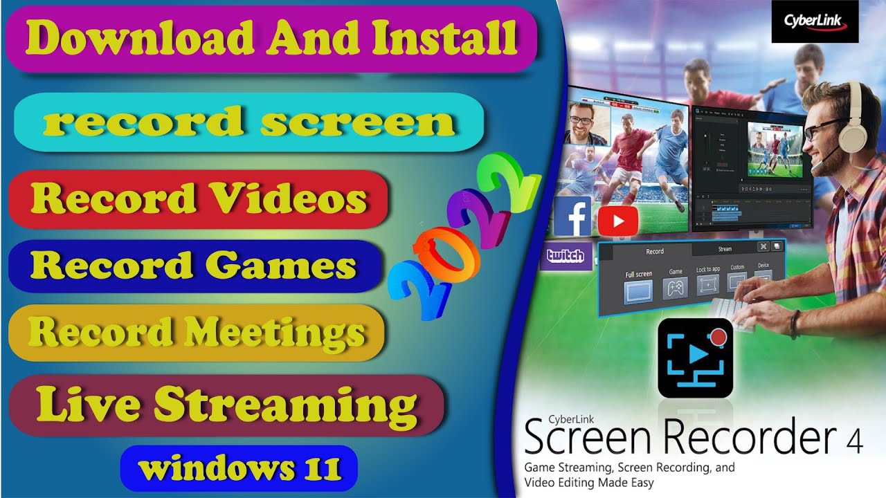 Windows 11 Best Screen Recorder | Live streaming, Record Your Screen On ...