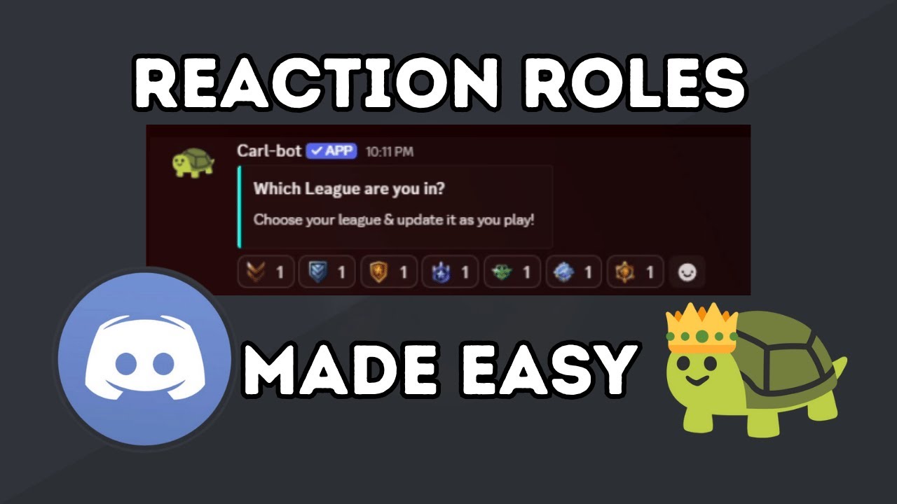 How To Add Reaction Roles On Discord Fast With Carlbot! - YouTube