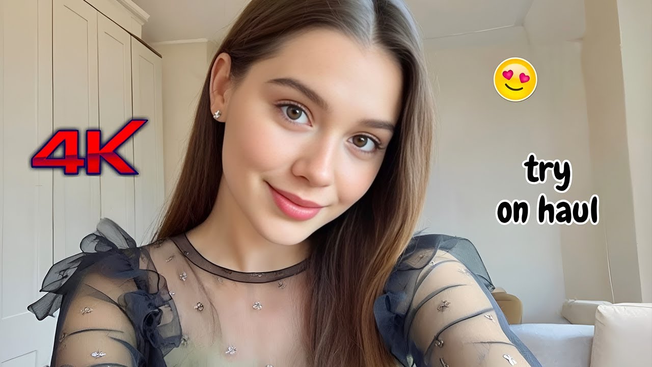 4K black Transparent Mesh Lingerie Try-On Haul | Micro Bikini + Summer ...