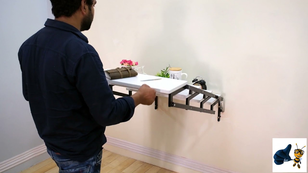 Ebee Wall Shelves Cum Study Desk - YouTube