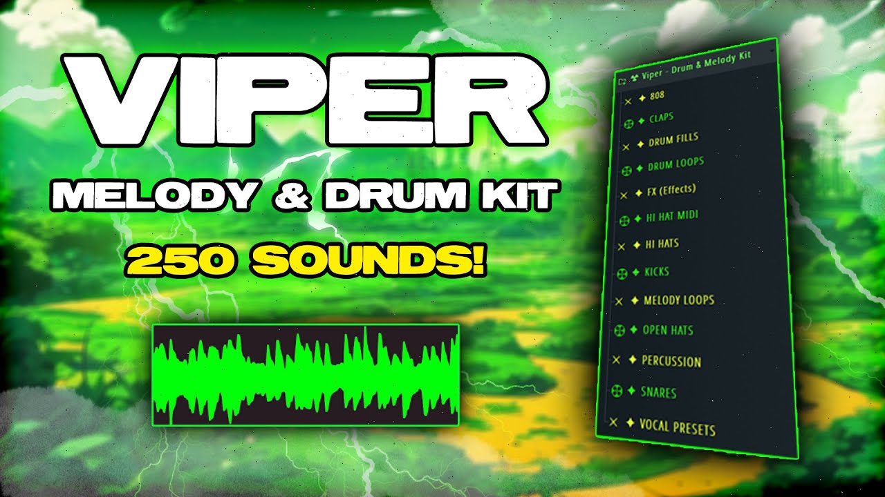 "VIPER" DRUM KIT (Drums, Drum Loops, Melody Loops) OVER 250+ SOUNDS ...