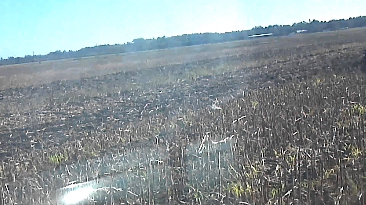 Plowing corn stalks - YouTube