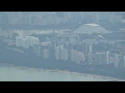 Rekaman video dari jendela pesawat (Take Off penerbangan SIN-CGK) - Airplane window view