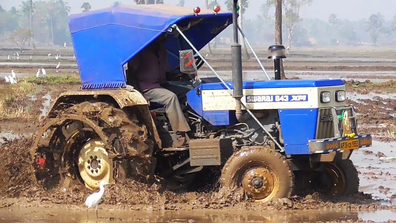 SWARAJ Excellent Mud Work With 6 Feet Rotavator | Swaraj 843 XM ...