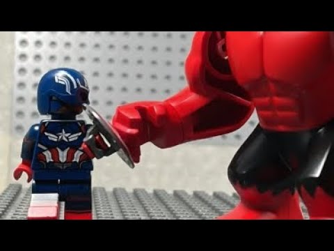 Captain America vs red hulk brick film - YouTube