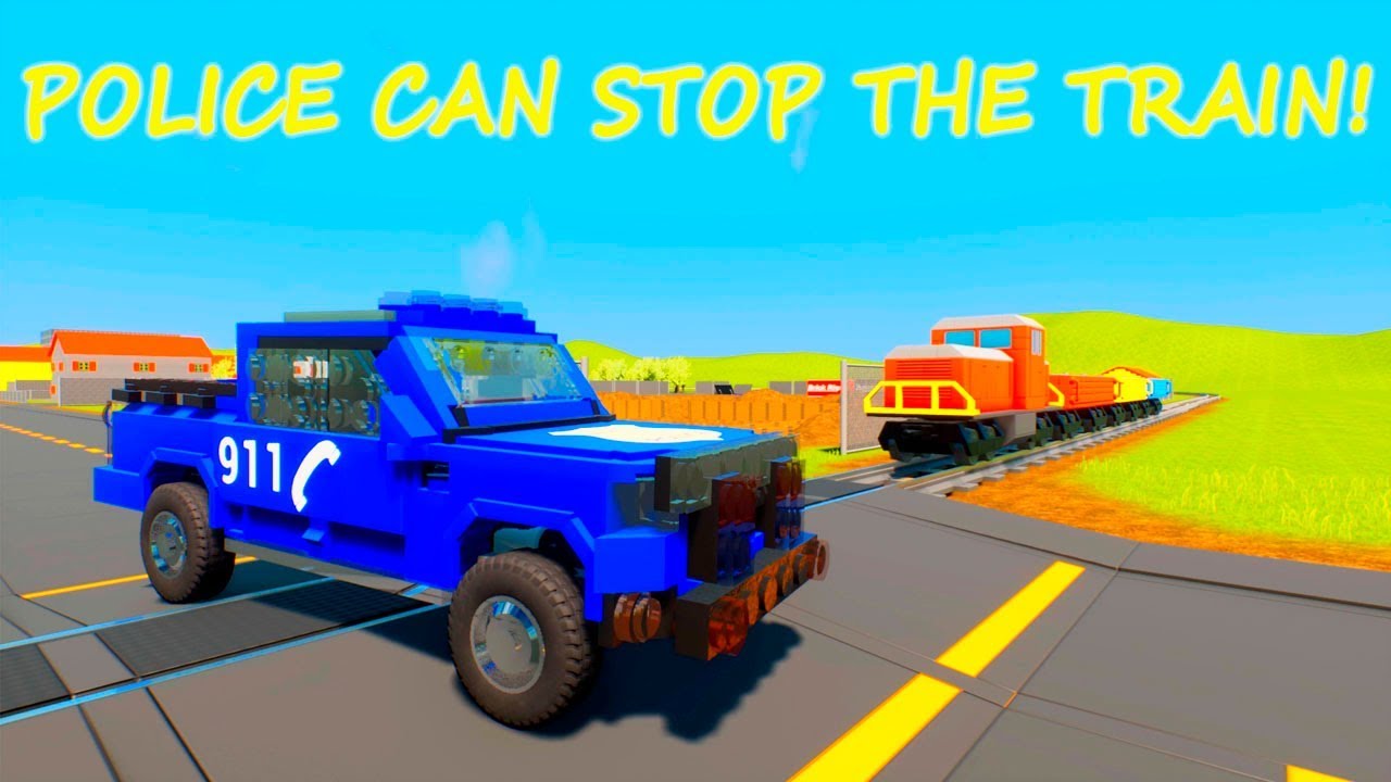 Crashes Police Car | Lego Police | Train Police - Brick Rigs - YouTube