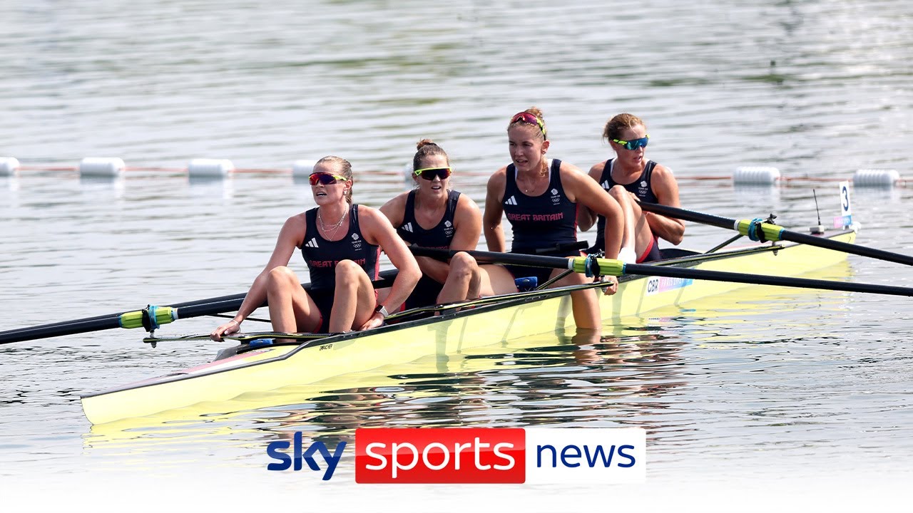 Helen Glover and Great Britain win silver in Women's Four Rowing at Paris Olympics - YouTube
