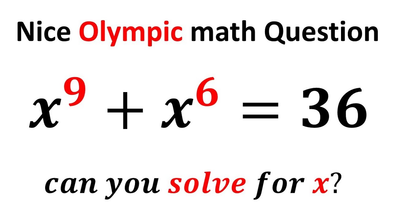 Solving a long home made ALGEBRAIC math question solve for x given x⁹ ...