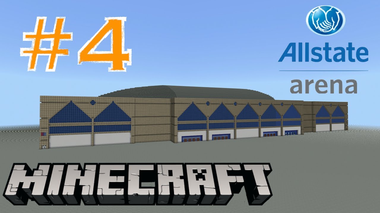 Minecraft | Lets Build Allstate Arena | Walls | Episode 4 - YouTube