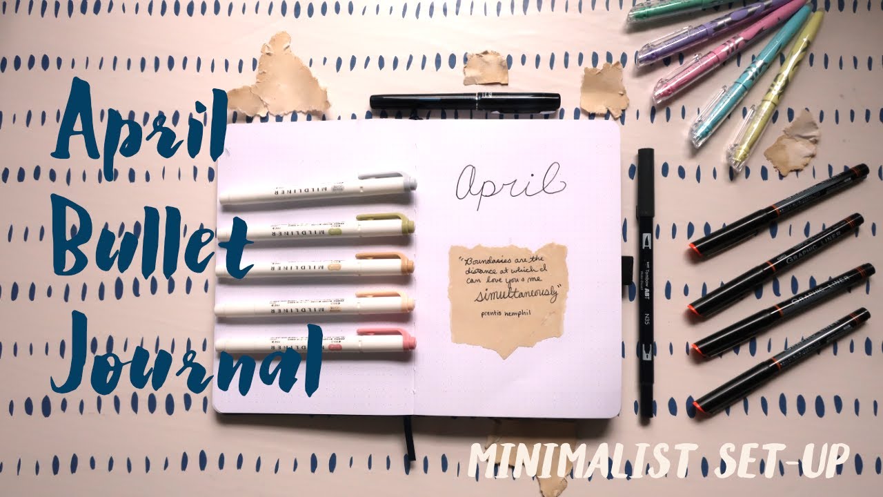 Back to Basics in April | Simplified Bullet Journal Set-up - YouTube
