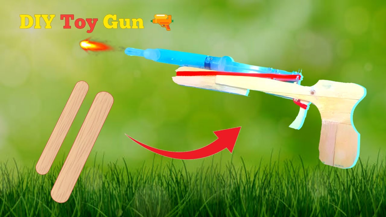 Crafting a DIY Toy Gun | Creative Homemade Nerf Blaster - YouTube