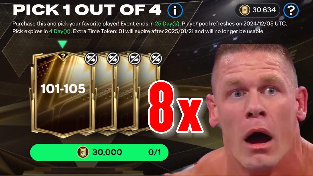 O.M.G I Got a 105 OVR Card From Extra Time 101-105 Untradable Pick ...