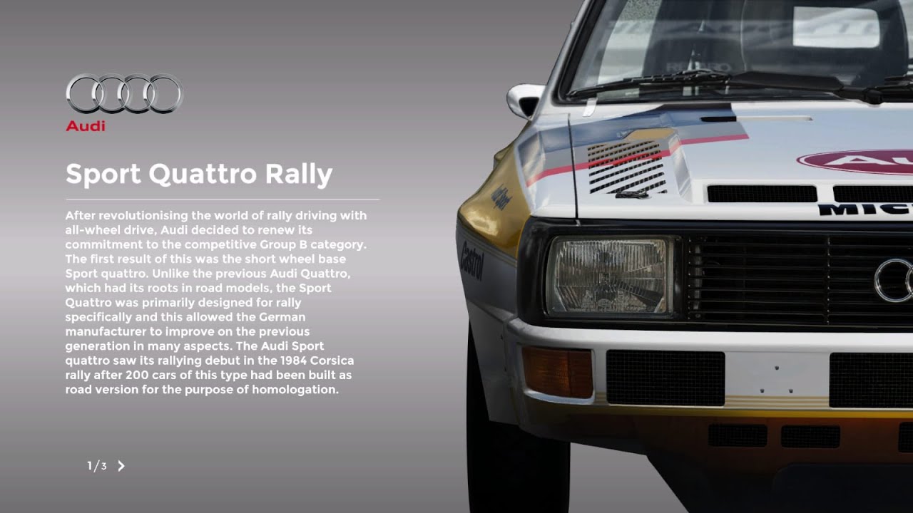 Sebastien Loeb Rally Evo - 1984 Audi Sport Quattro Gr. B - YouTube