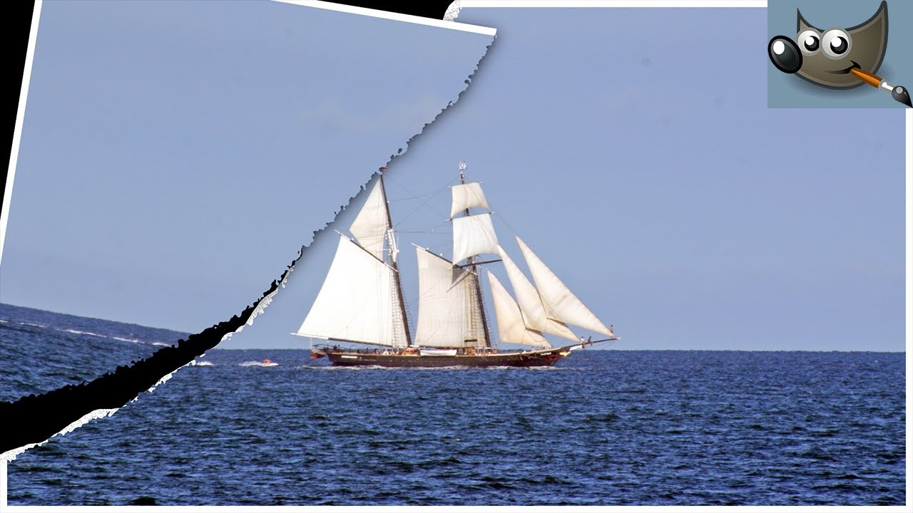 How to Create a Torn Paper Effect in Gimp - YouTube