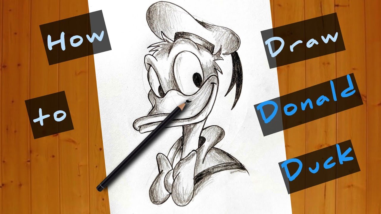 Donald Duck Drawing | Easy Step by Step Sketch Tutorial | How to Draw ...