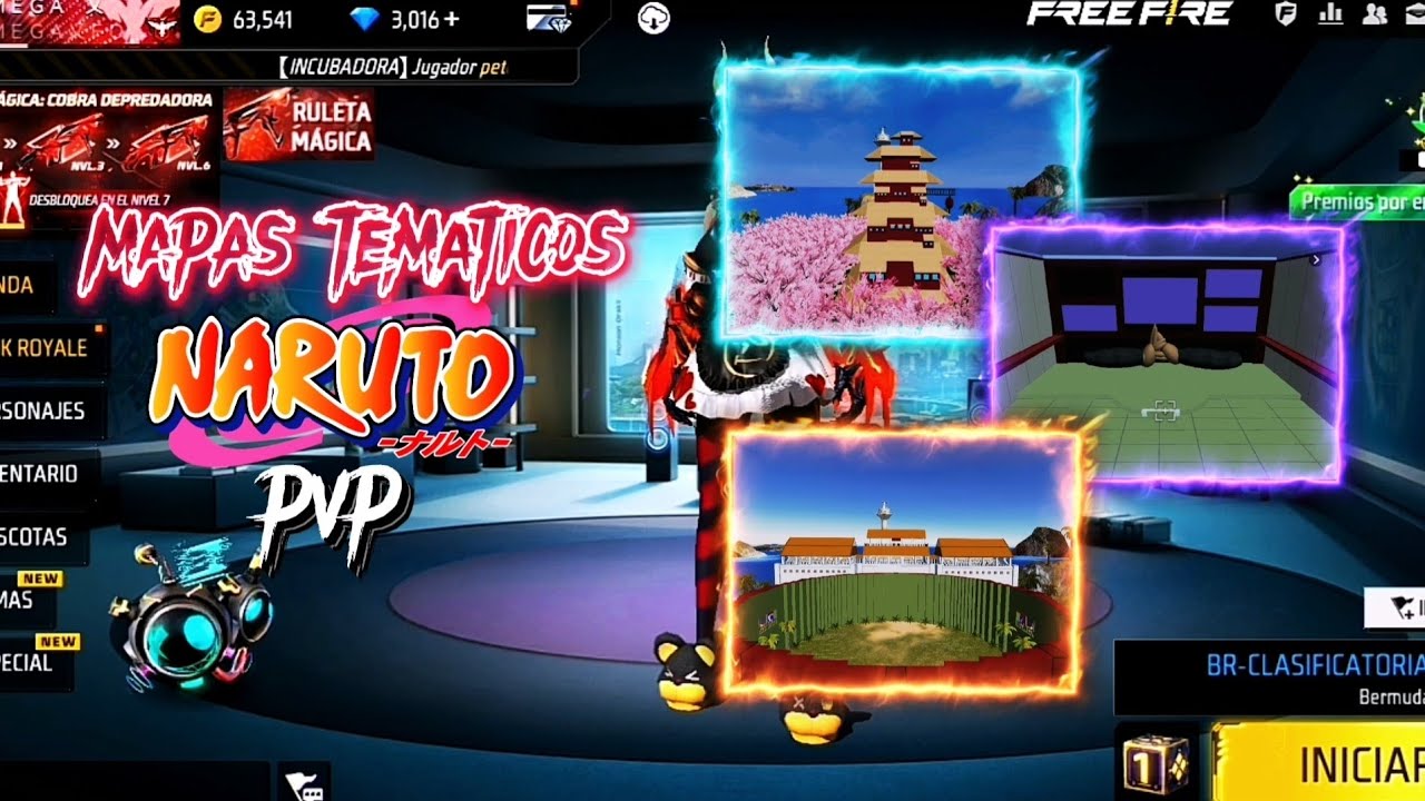 MAPAS TEMÁTICOS DE NARUTO PARA PVP - free fire - YouTube