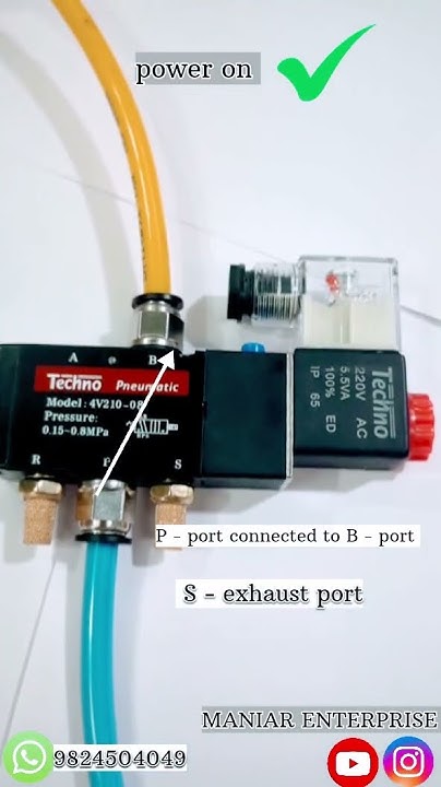 5/2 Solenoid Valve Working Demonstration | Directional control valve ...