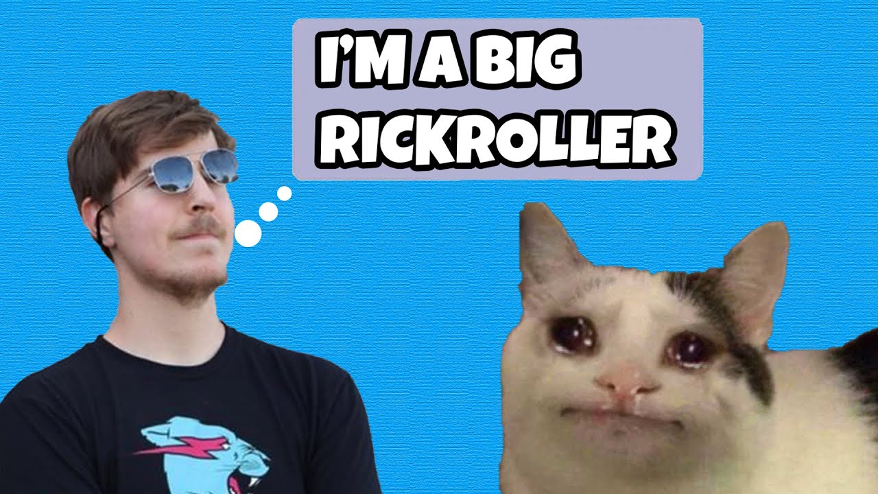 When Beluga gets rickrolled by Mrbeast - YouTube