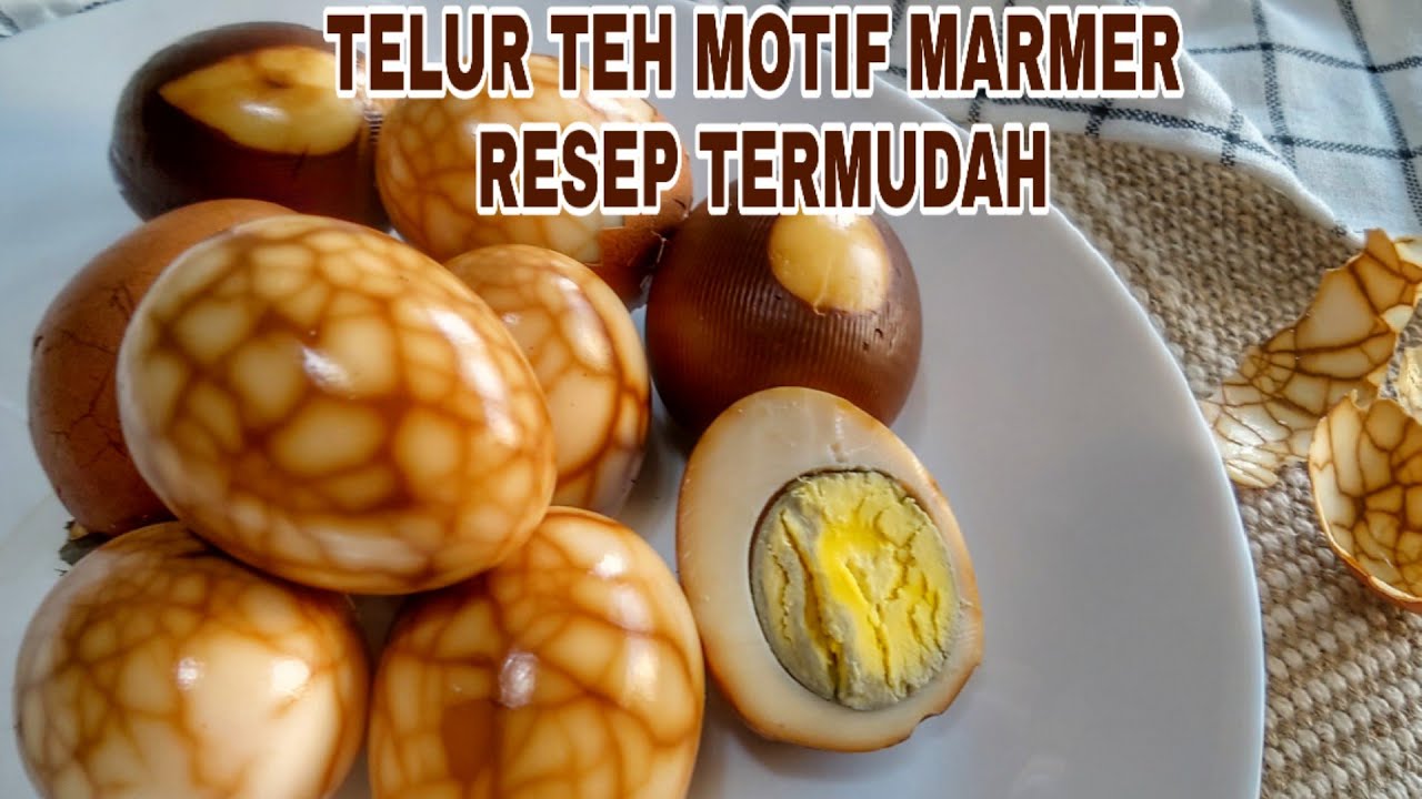 TELUR TEH MARMER RESEP TERMUDAH - YouTube