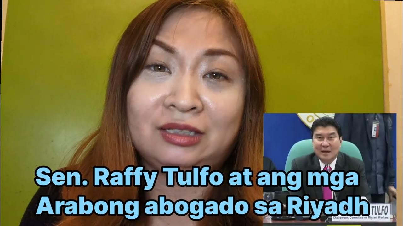 SEN. RAFFY TULFO MGA OFW SA RIYADH MAY REGALONG GINHAWA - YouTube