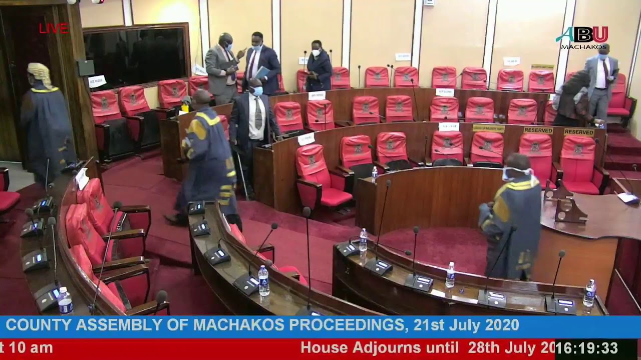 COUNTY ASSEMBLY OF MACHAKOS PROCEEDINGS, 21ST JULY 2020 AFTERNOON - YouTube