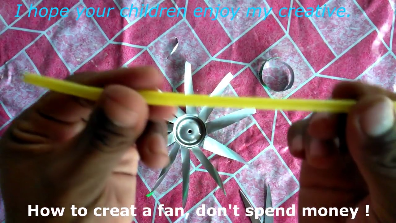 How to create a fan by using can very easy / DIY 2020 - YouTube