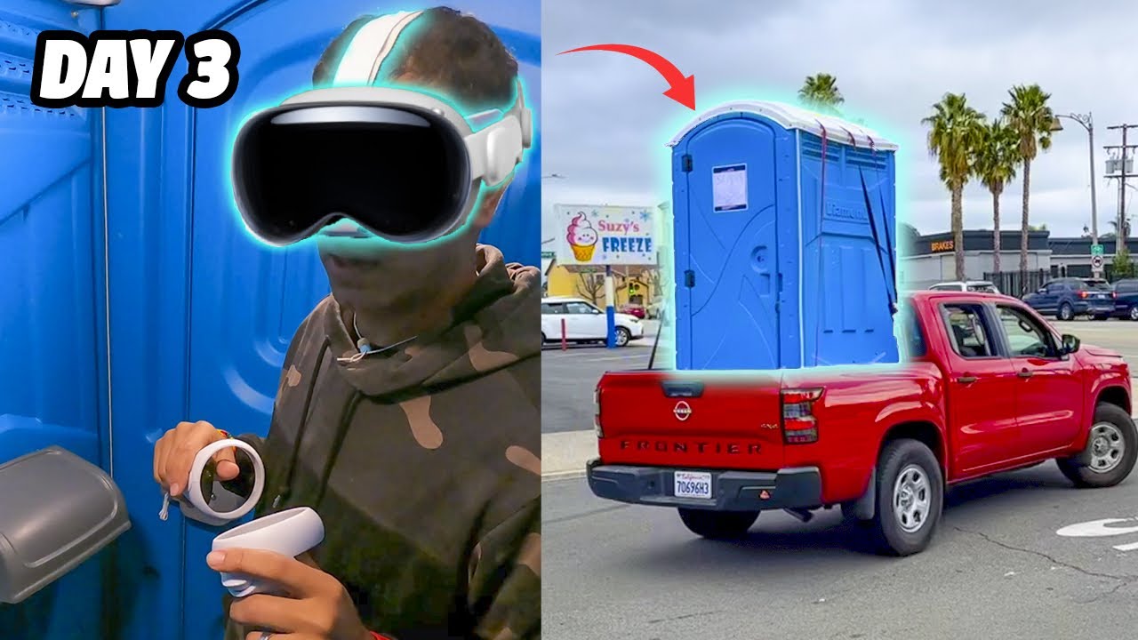Trapped In A Porta Potty For 3 Days Challenge - YouTube