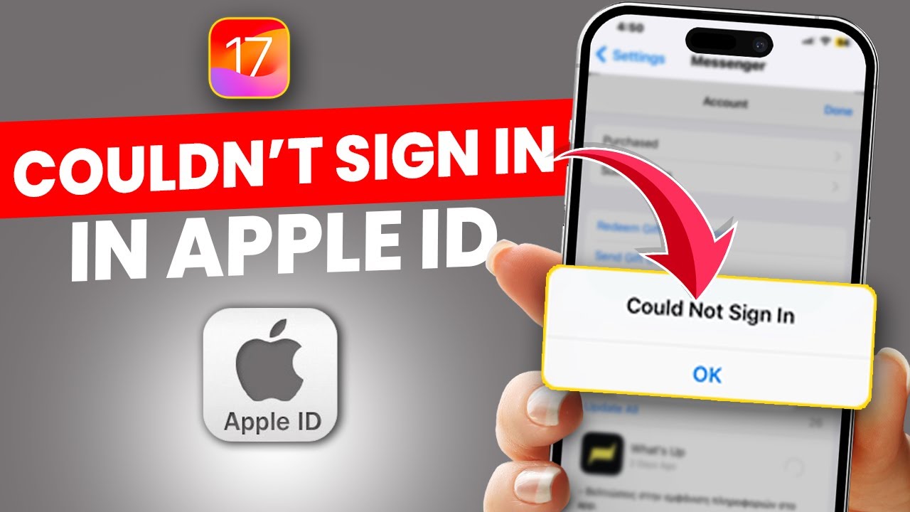 How to Fix Could Not Sign in Error Apple ID | Cannot Sign in to Apple ...