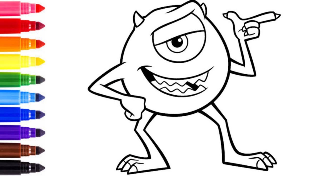 How to draw a monster inc | monster drawing - YouTube