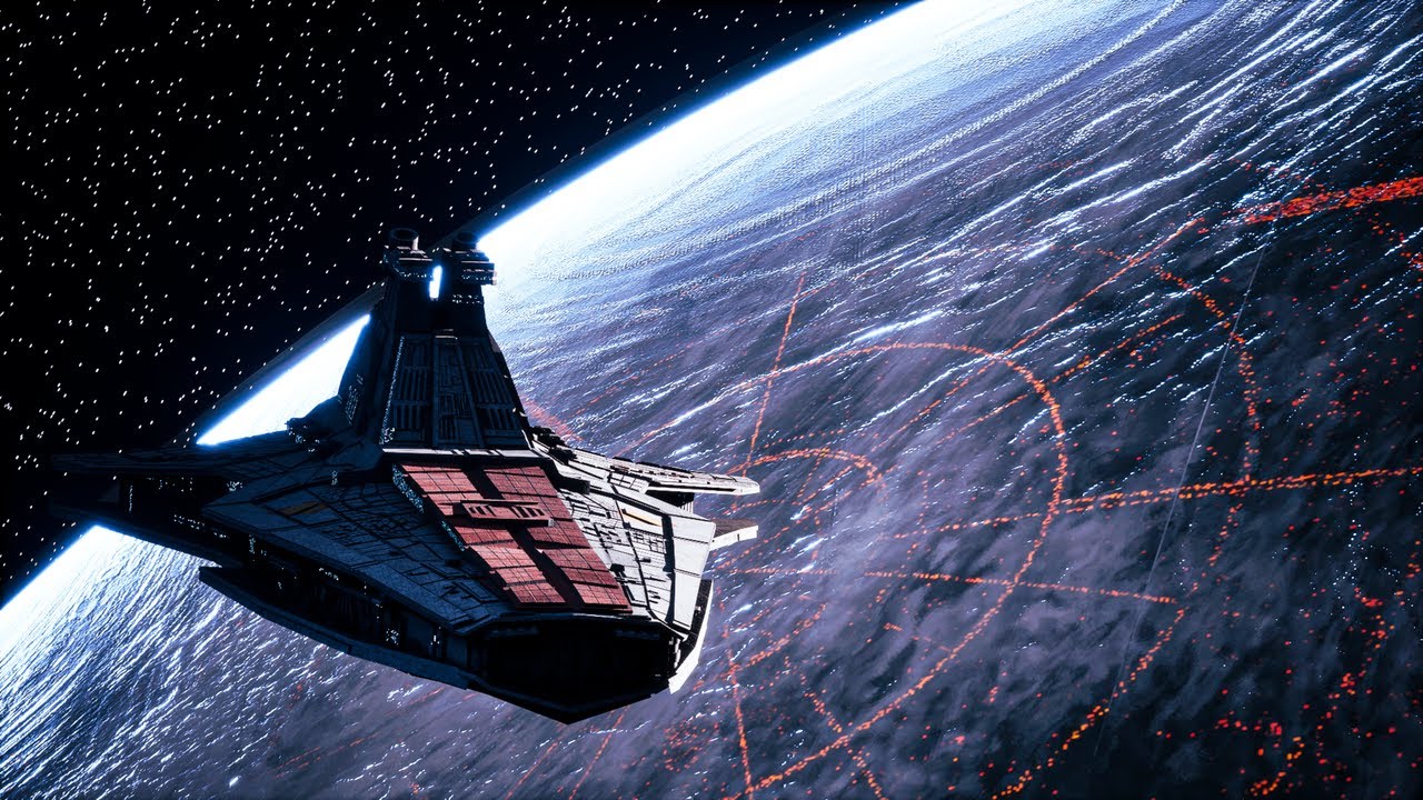 Venator Fleet Leaves Coruscant | Star Wars Clone Wars Cinematic ...