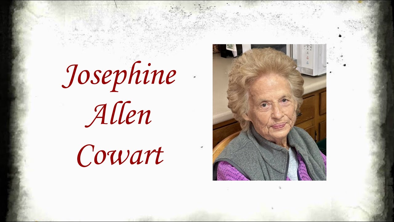 Josephine Allen Cowart Funeral Service - YouTube
