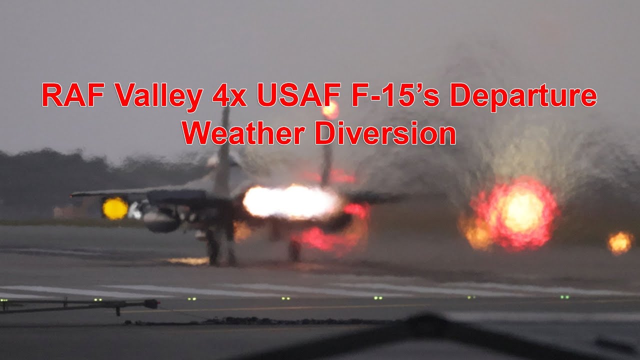RAF Valley 4X USAF F-15's Departure 1st October 2024 - YouTube